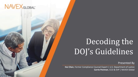 Decoding the DOJ’s Guidance: An Insider's Guide | NAVEX